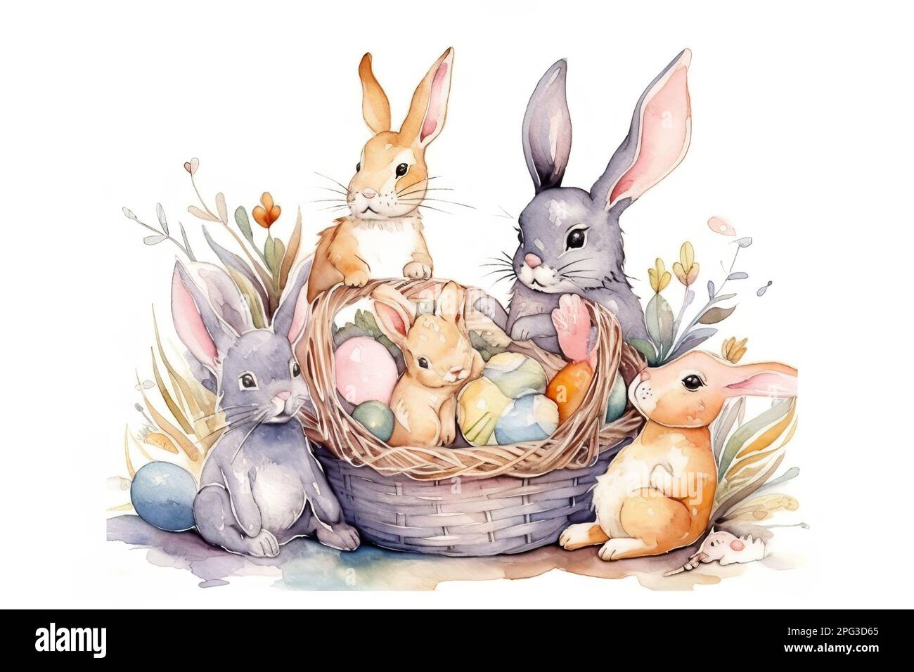 Spring bunny cartoon hi-res stock photography and images - Alamy