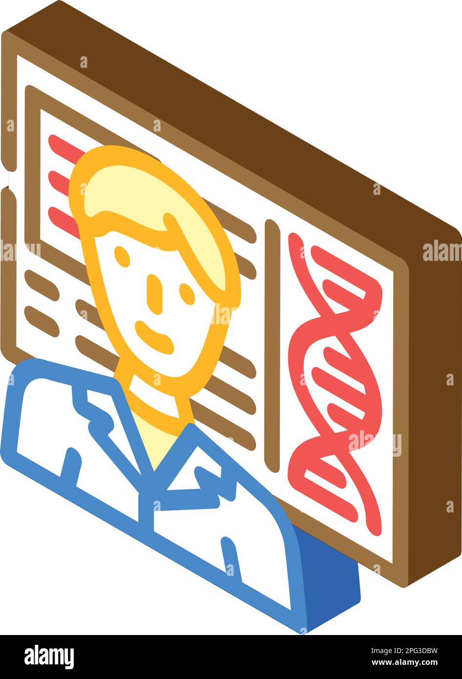 biomedical engineer worker isometric icon vector illustration Stock ...