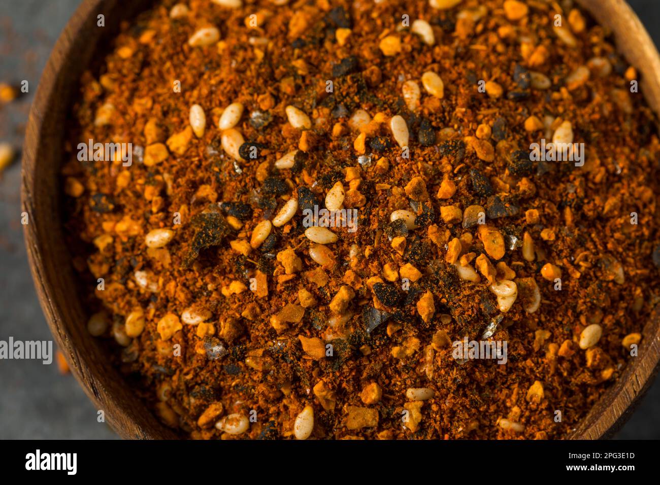 Spicy Togarashi Shichimi Japanese 7 Spice in a Bowl Stock Photo - Alamy