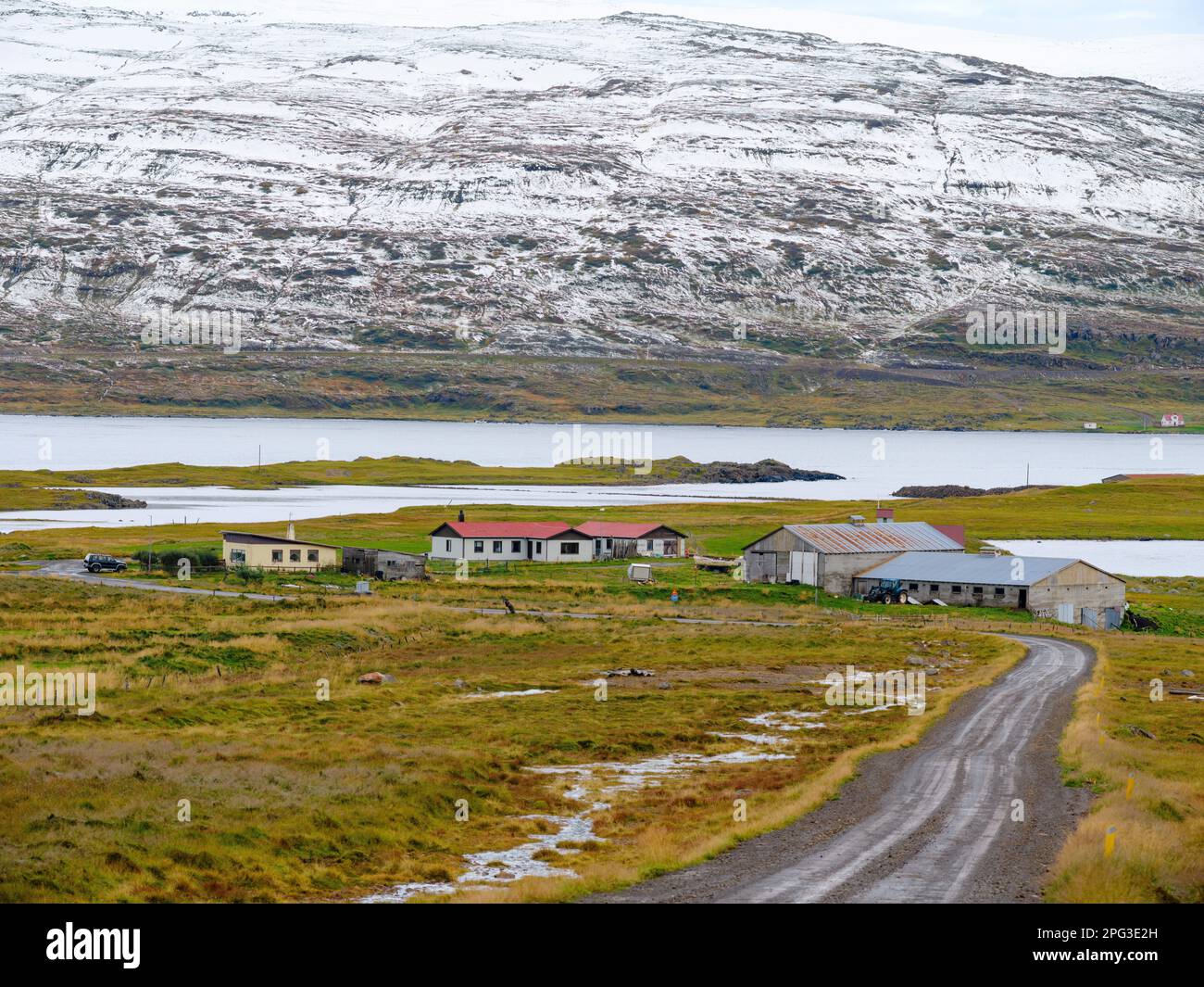 Traditional farm, Drangsnes peninsula. The Westfjords (Vestfirdir) in ...