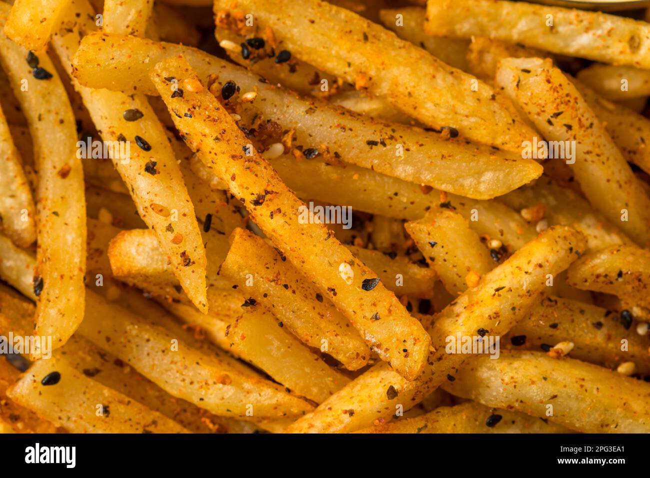 Spicy Japanese Togarashi Shichimi French Fries with Mayo Stock Photo ...