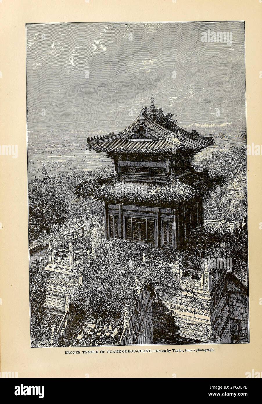 Bronze Temple of Ouane-Cheou-Chane. Drawn by Taylor, from a photograph ...
