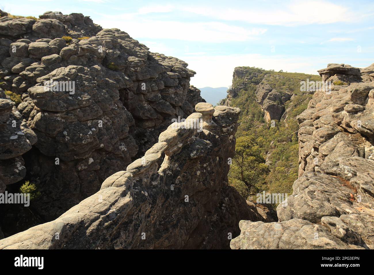 Grampians, Halls Gap, Pinnacle Nerve Test, Australia, Victoria Stock ...