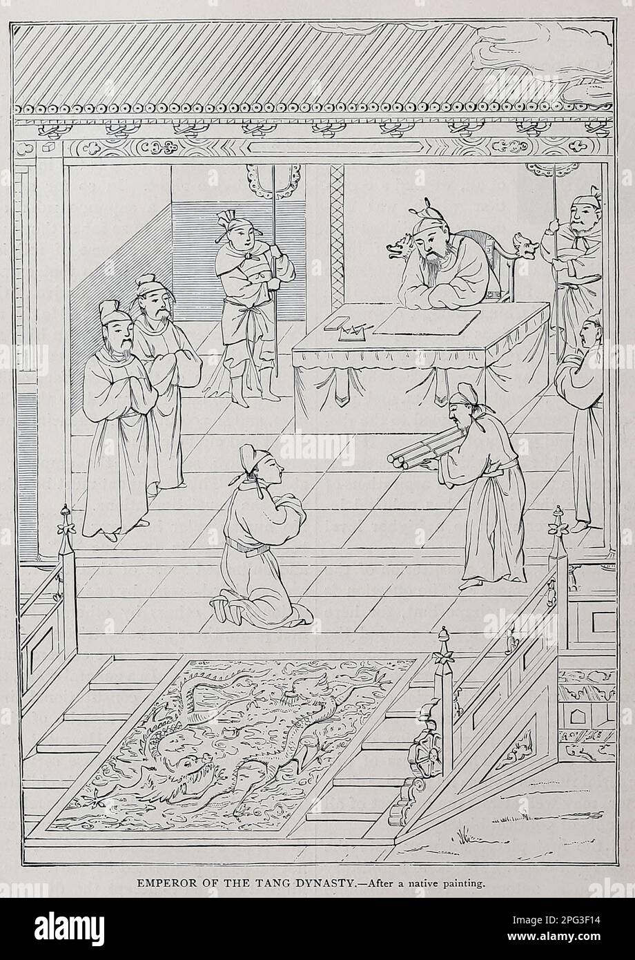 Emperor of the Tang Dynasty. After a native painting from Cyclopedia ...