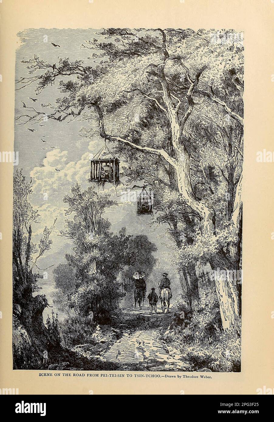 Scene on the Road from Pei-Tei-Sin to TSIN-TCHOO. Drawn by Theodore ...