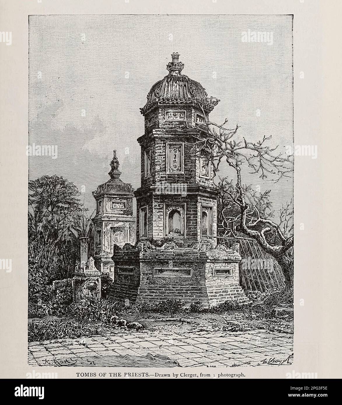 Tombs of the Priests. Drawn by Clerget, from a photograph from ...