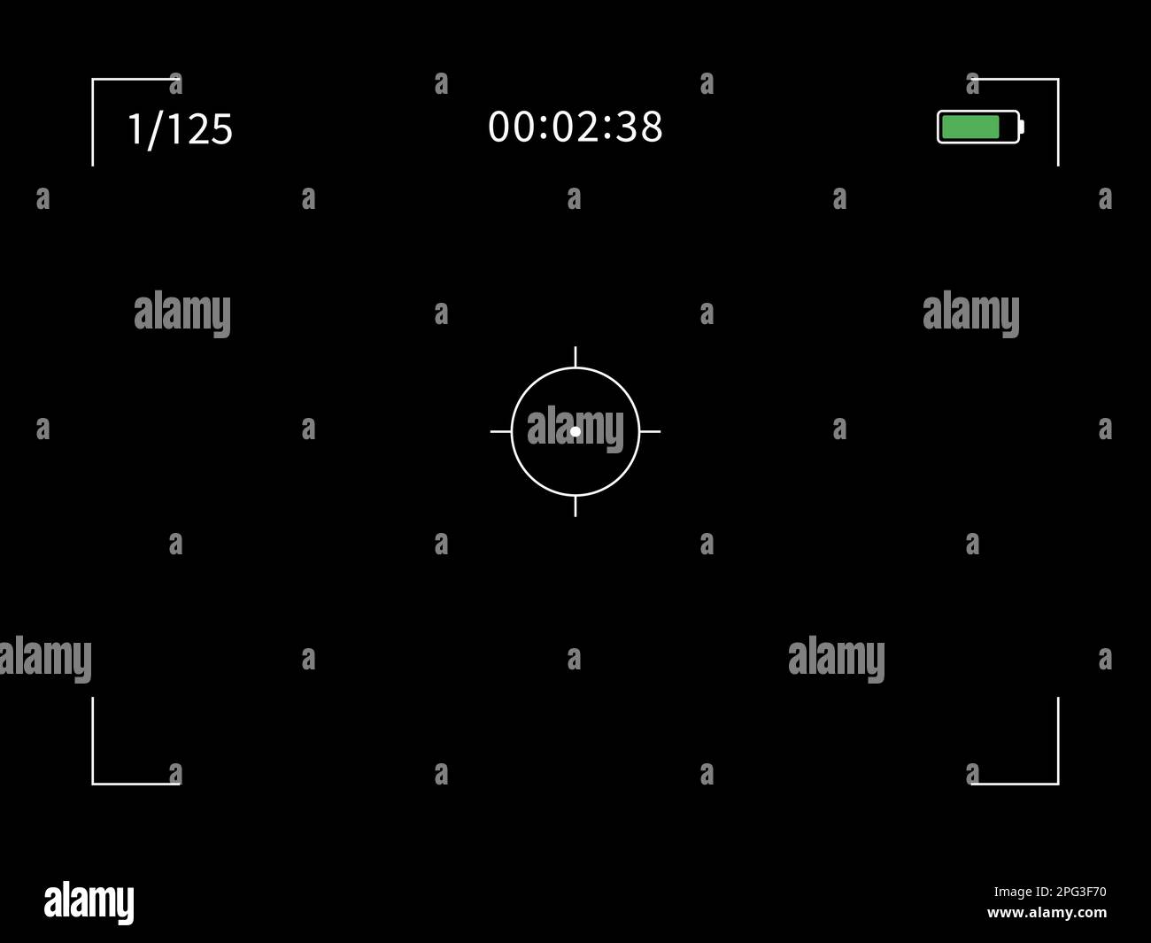 Vector photo camera frame viewfinder screen of video recorder digital ...