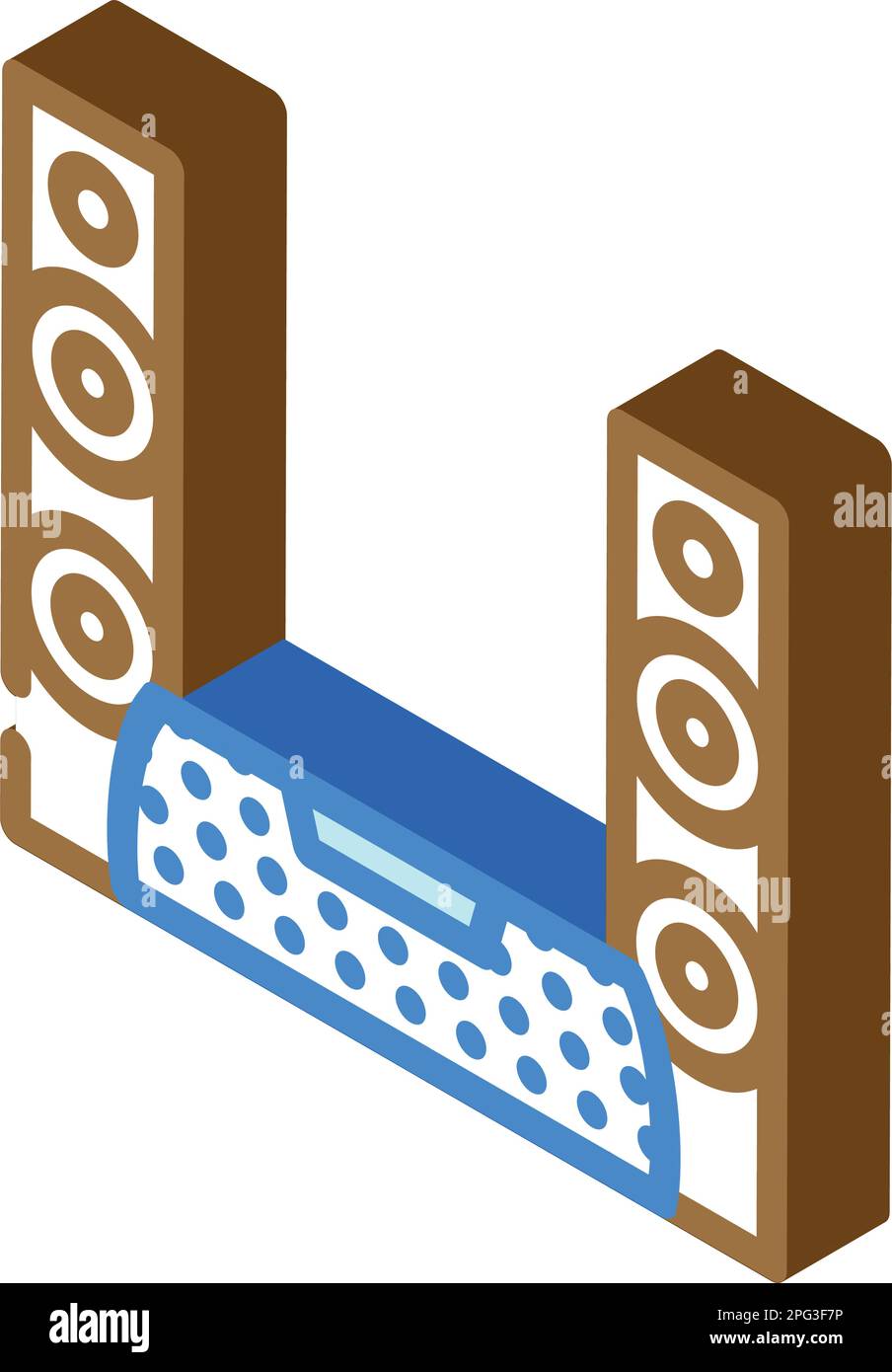 sound system living room isometric icon vector illustration Stock ...