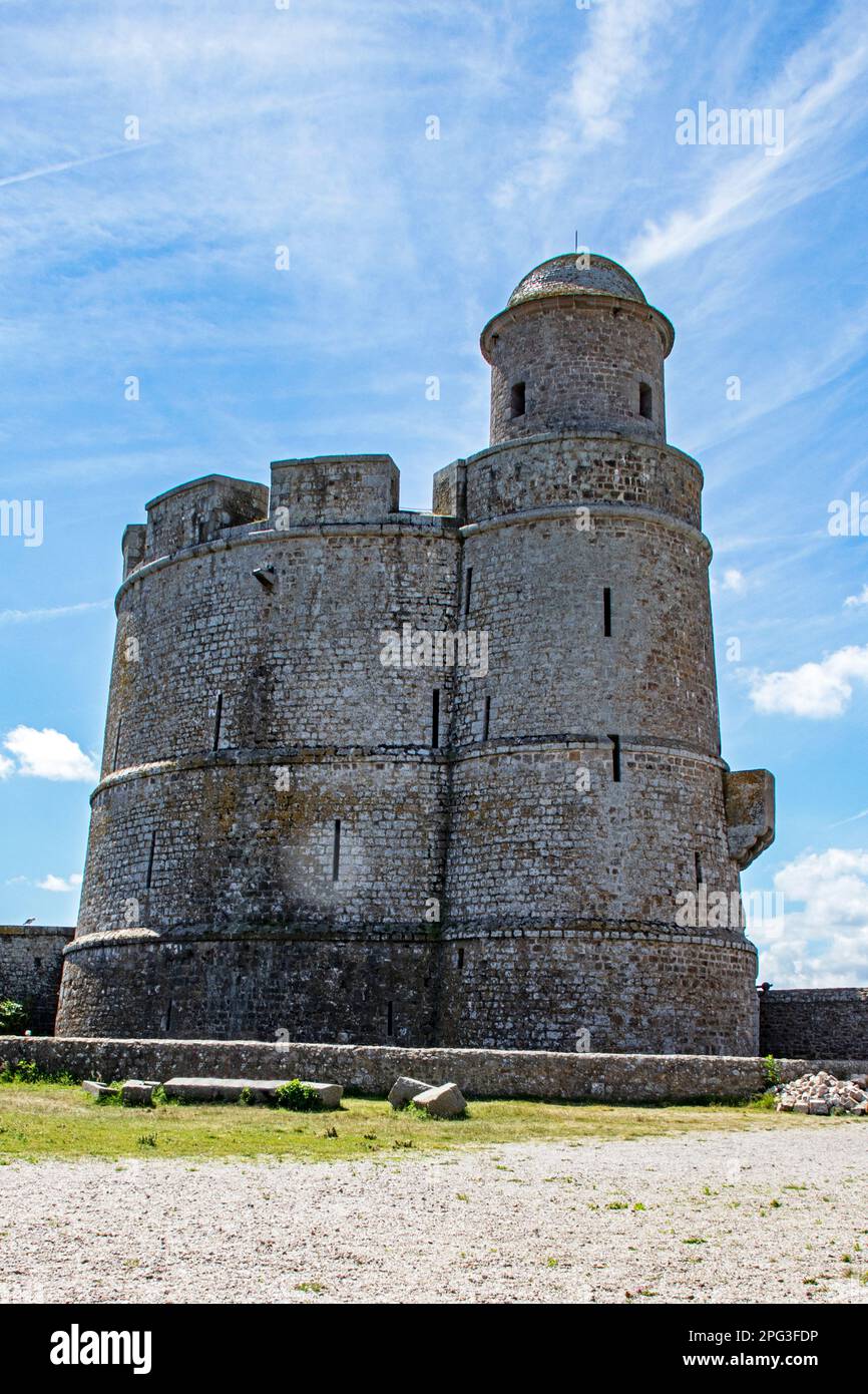Saint-Vaast-la-Hougue. The fort built on the island of Tatihou facing ...