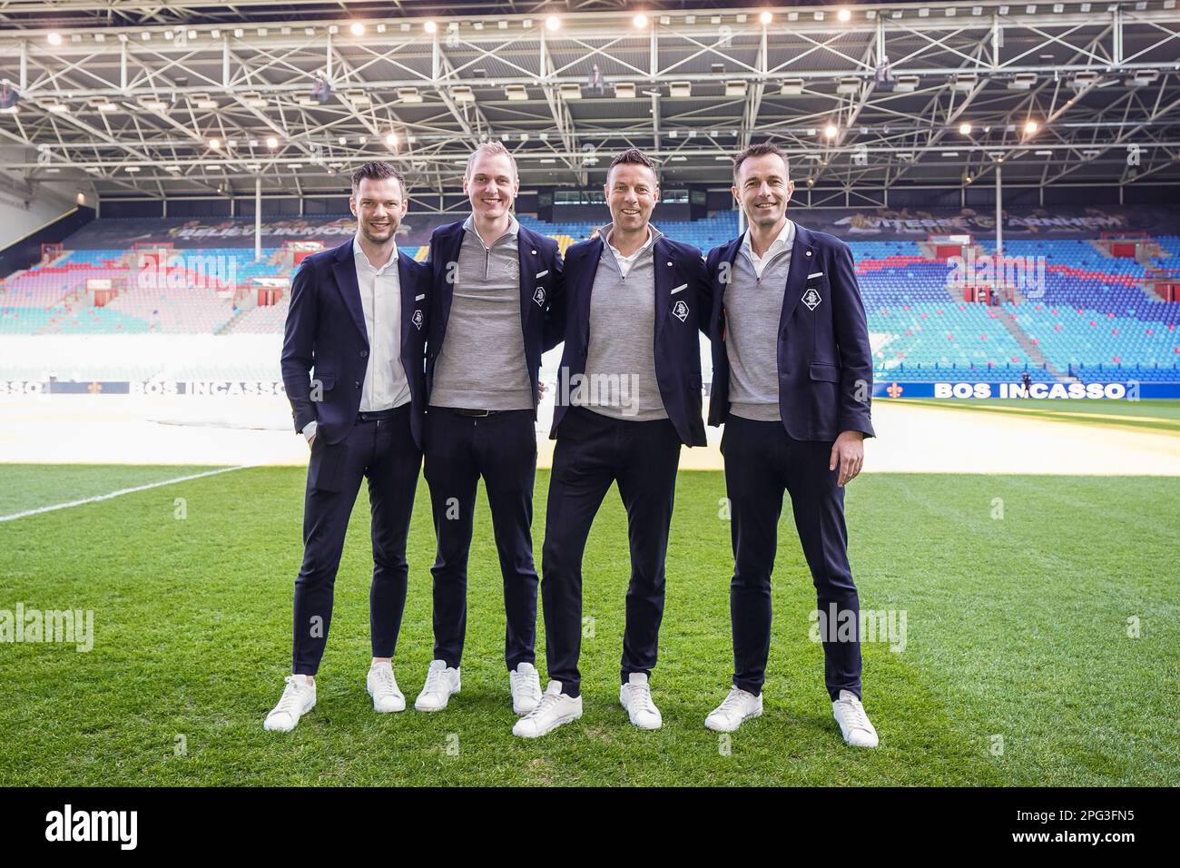 ARNHEM, NETHERLANDS - MARCH 19: Fourth Official Robin Hensgens ...