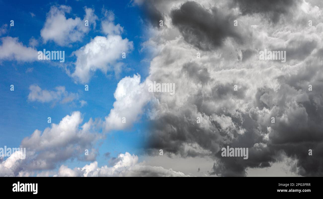Difference between Skys Stock Photo - Alamy