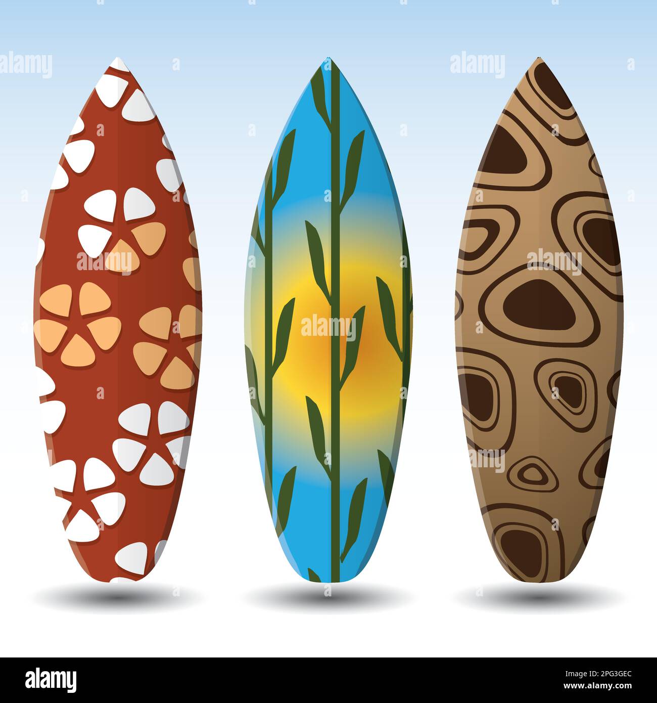 Big wave surfboards Stock Vector Images - Alamy