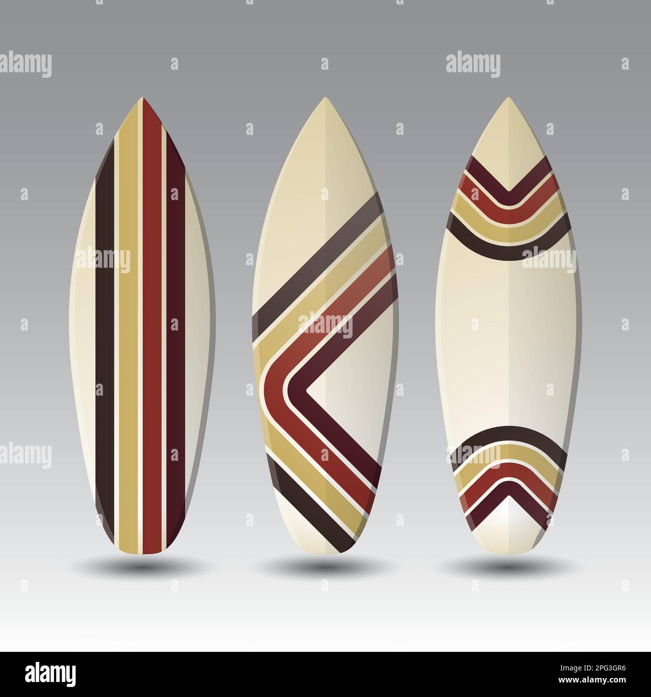 Old hawaiian surfboard Stock Vector Images - Alamy