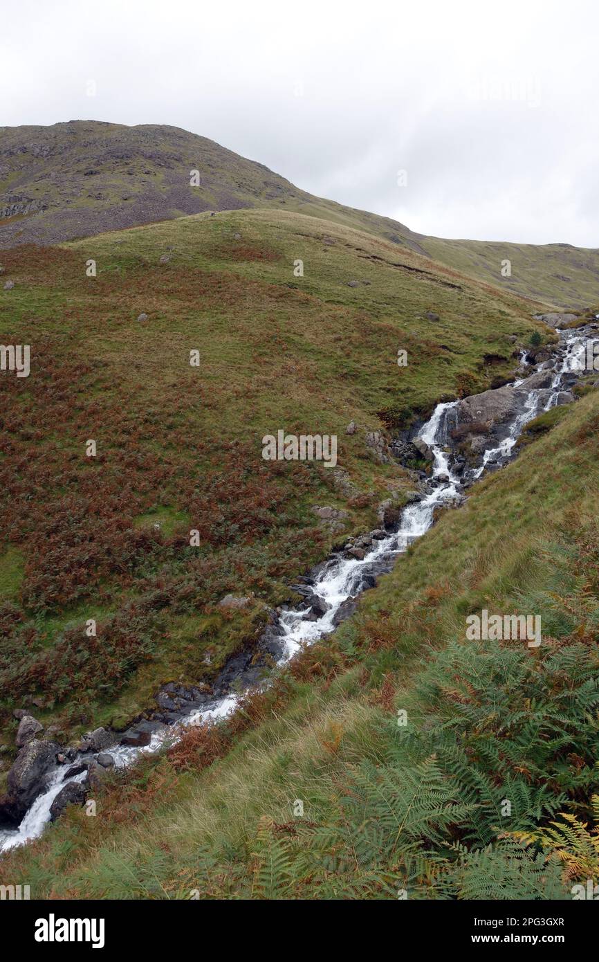 Gatherstone Beck Waterfalls at Gatherstone Head on the Black Sail Pass ...