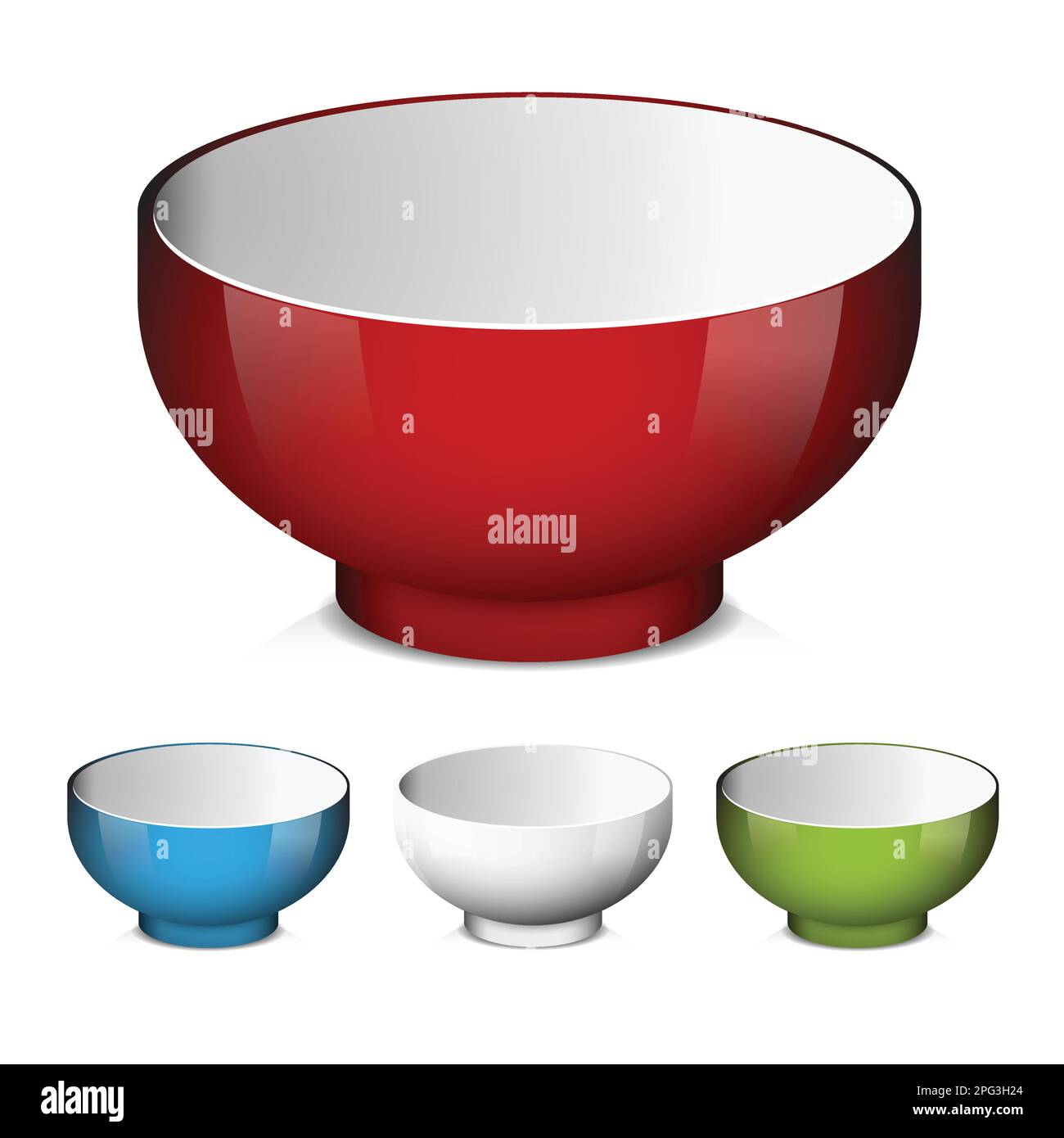 Bowl vector set in different colors Stock Vector Image & Art - Alamy