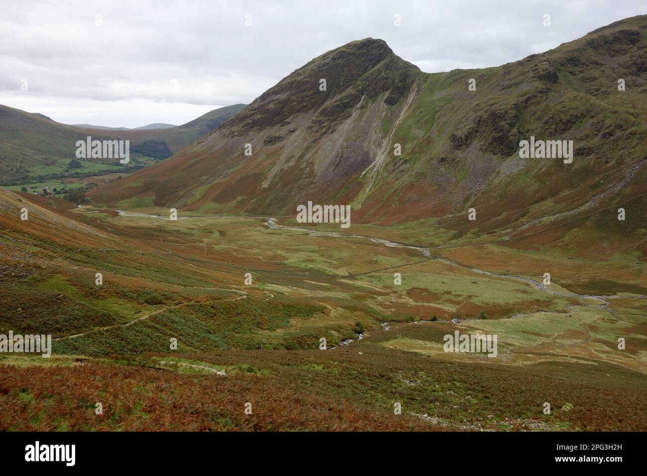 The Wainwright 'Yewbarrow' and the Mosedale Valley from the Black Sail ...