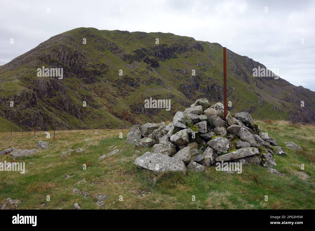 The Wainwright 'Pillar' from the Pile of Stones & Rusty Fence Post on ...