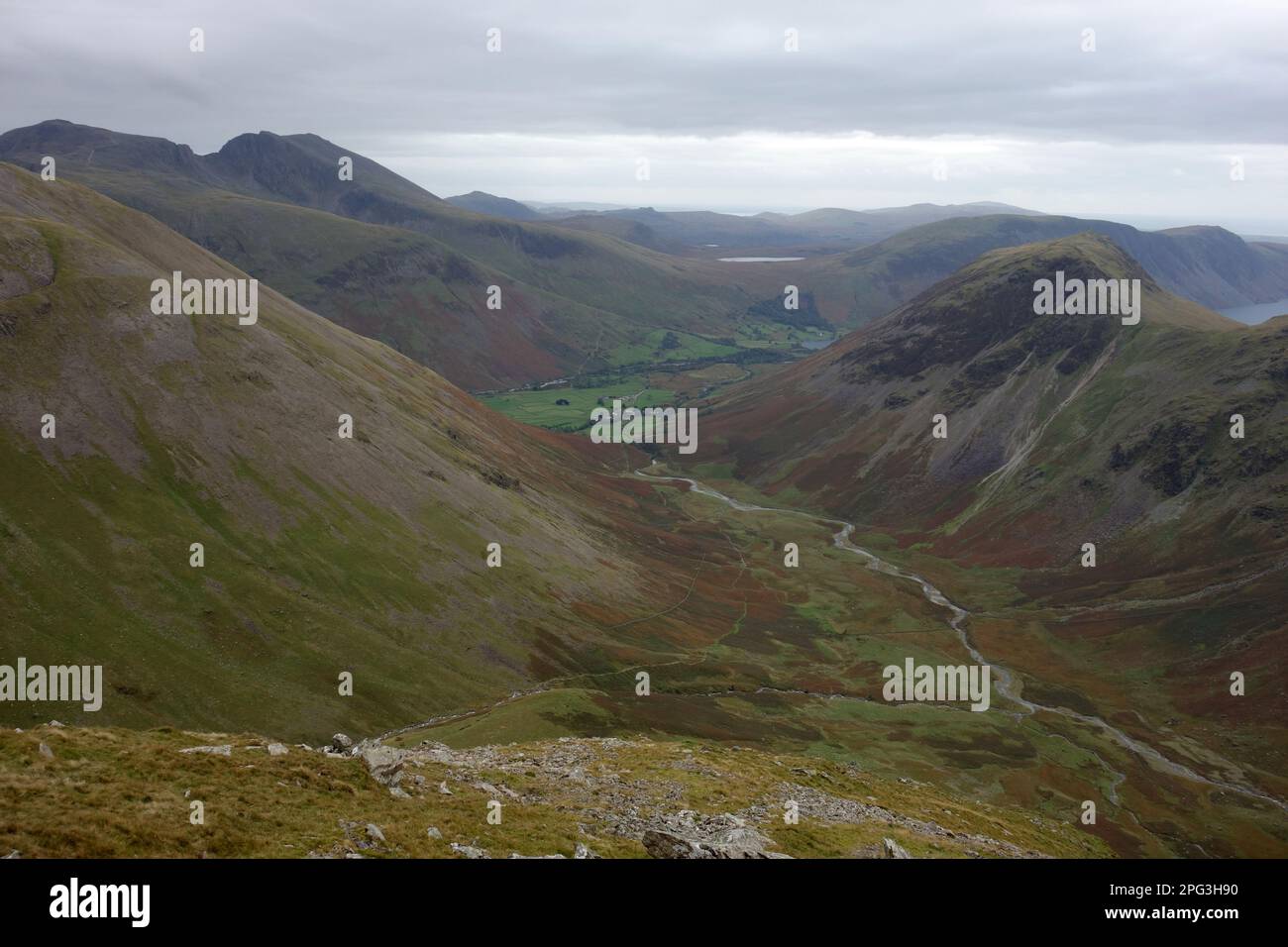 The Wainwrights Kirk Fell & Yewbarrow and the Mosedale Valley from the ...