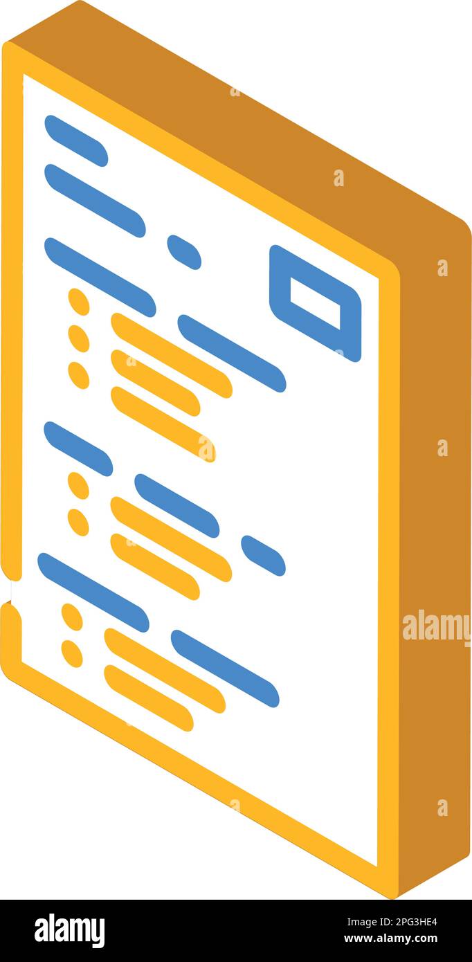 test exam paper document isometric icon vector illustration Stock ...