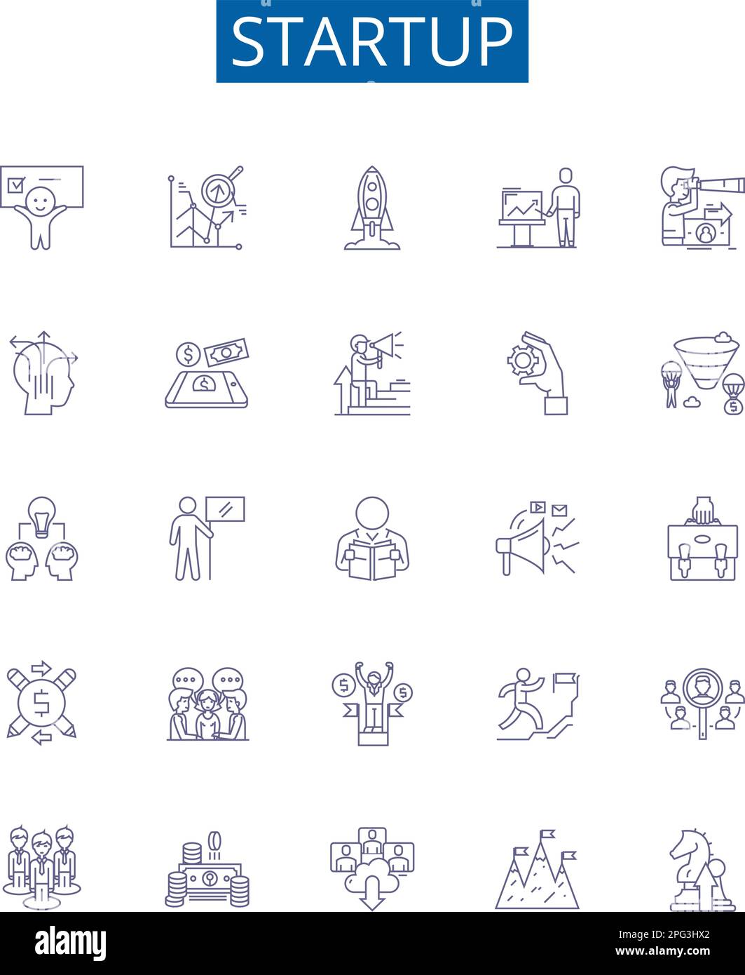 Startup line icons signs set. Design collection of Entrepreneur ...