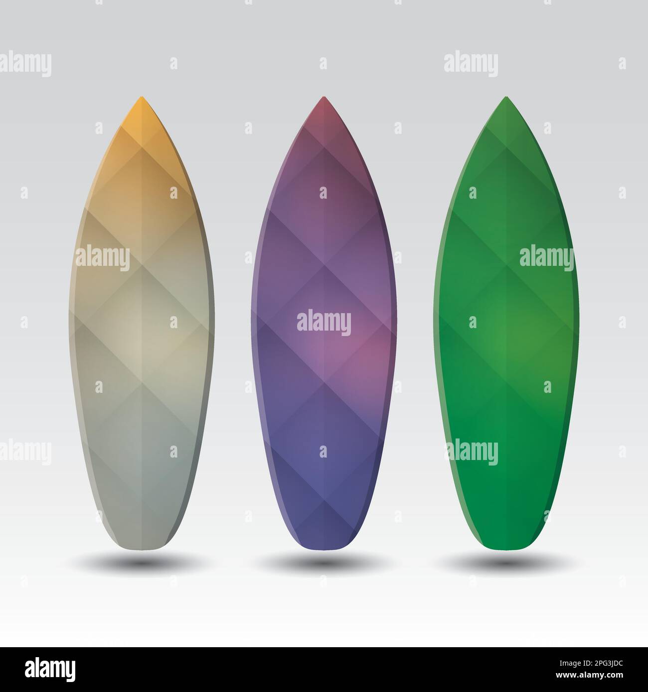 Vector Surfboards Design With Colorful Blurred Pattern Stock Vector ...