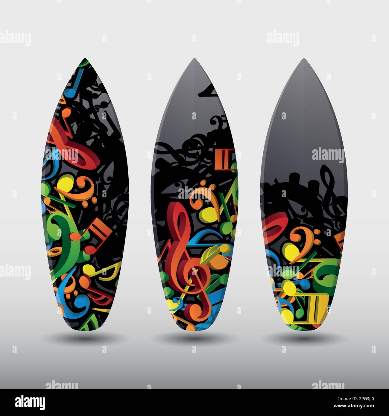Vector Surfboard Design Templates Stock Vector Image & Art - Alamy