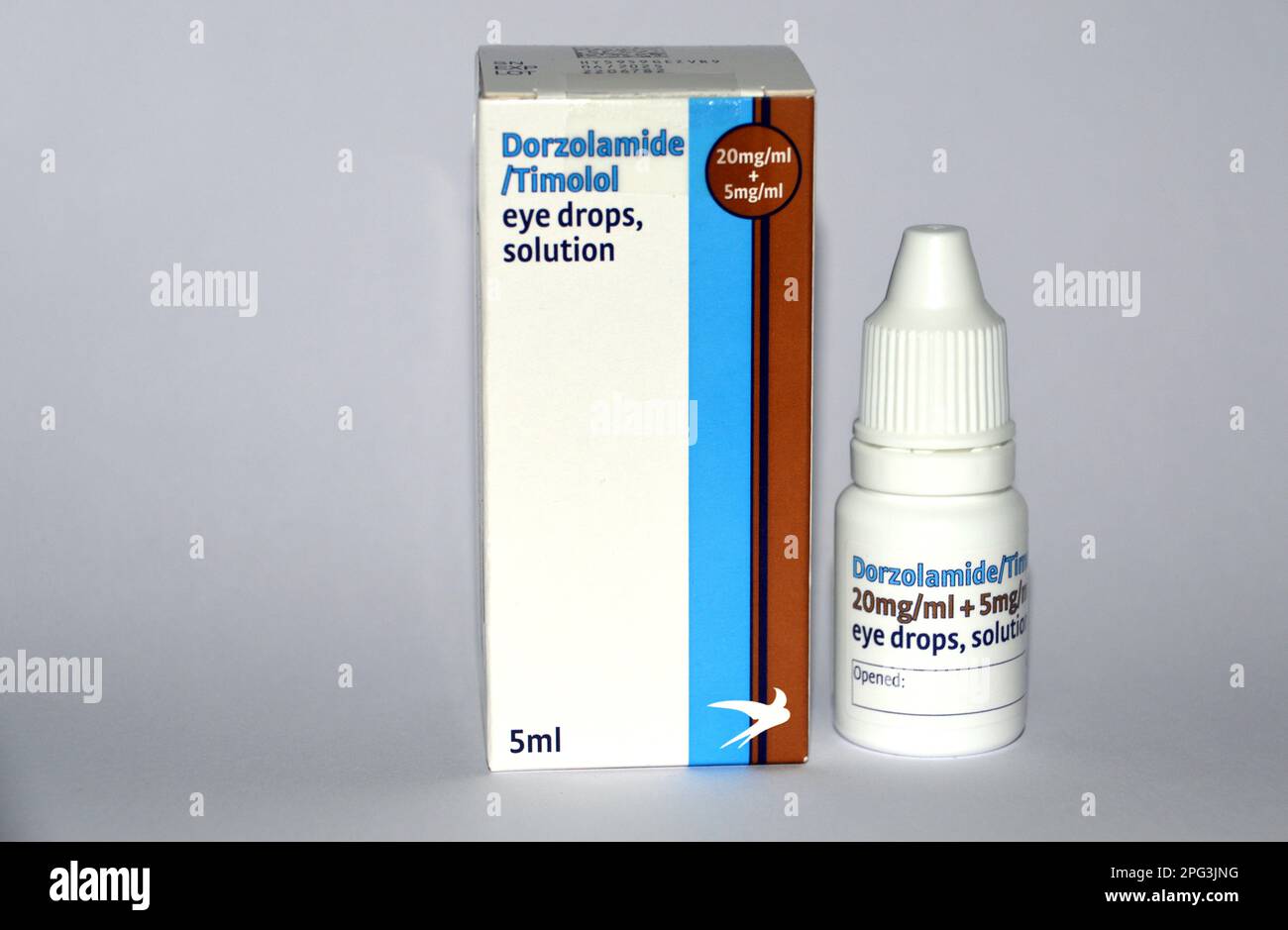 Box & Bottle of Dorzolamide/Timolol 20mg/ml + 5mg/ml Eye Drop Solution ...