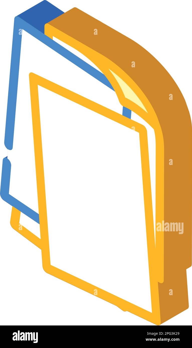 sheet document paper isometric icon vector illustration Stock Vector ...
