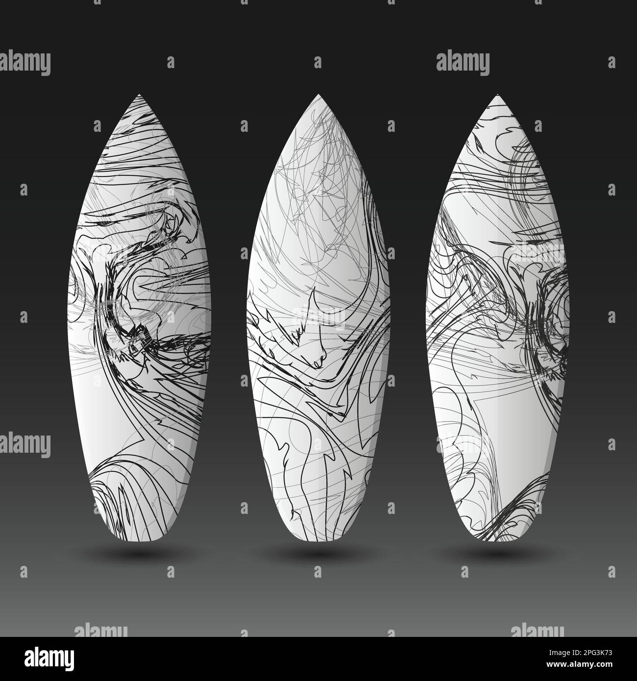 Vector Surfboard Design Templates Stock Vector Image & Art - Alamy