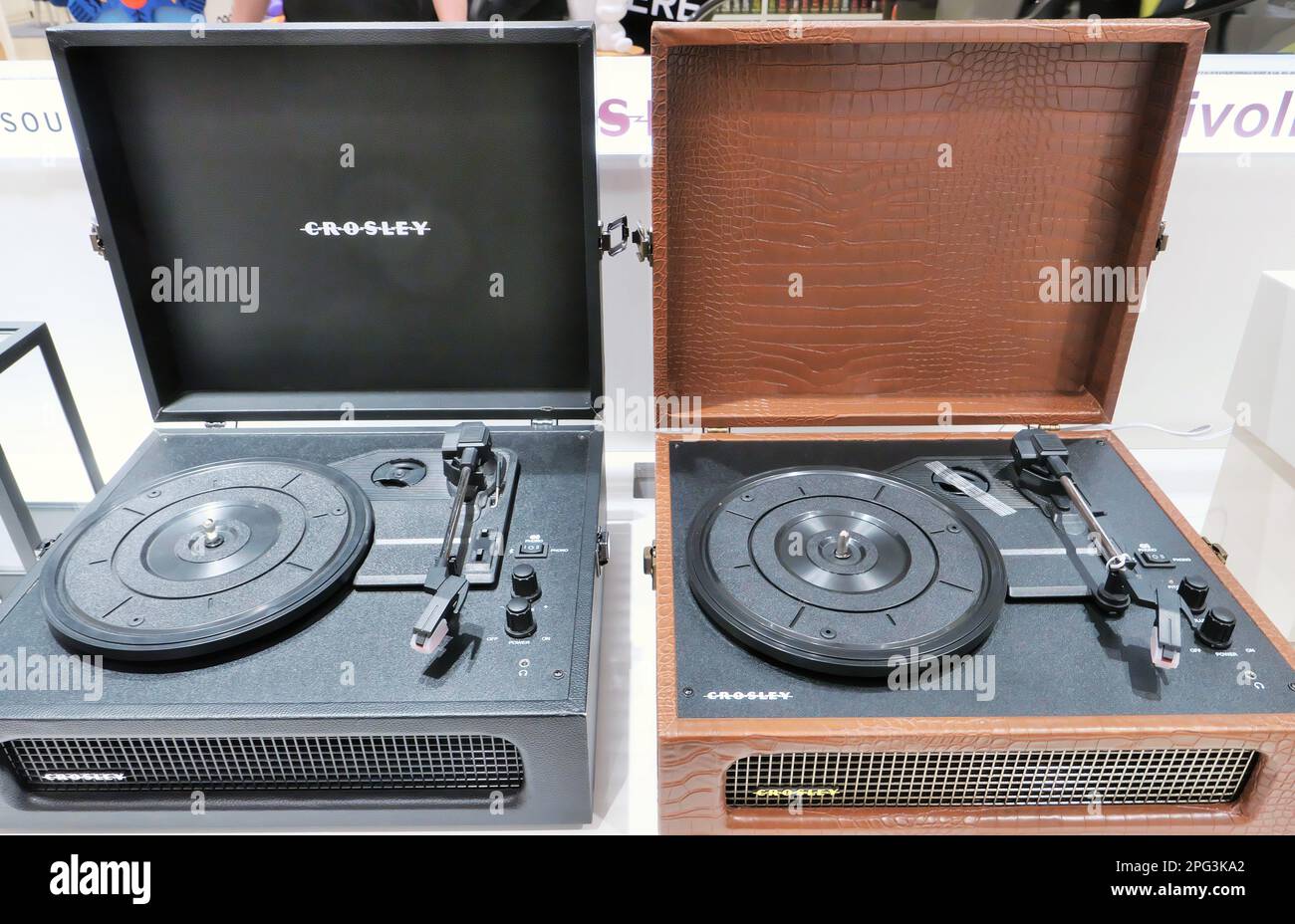 CROSLEY RECORD PLAYER INSIDE THE FASHION STRORE Stock Photo - Alamy