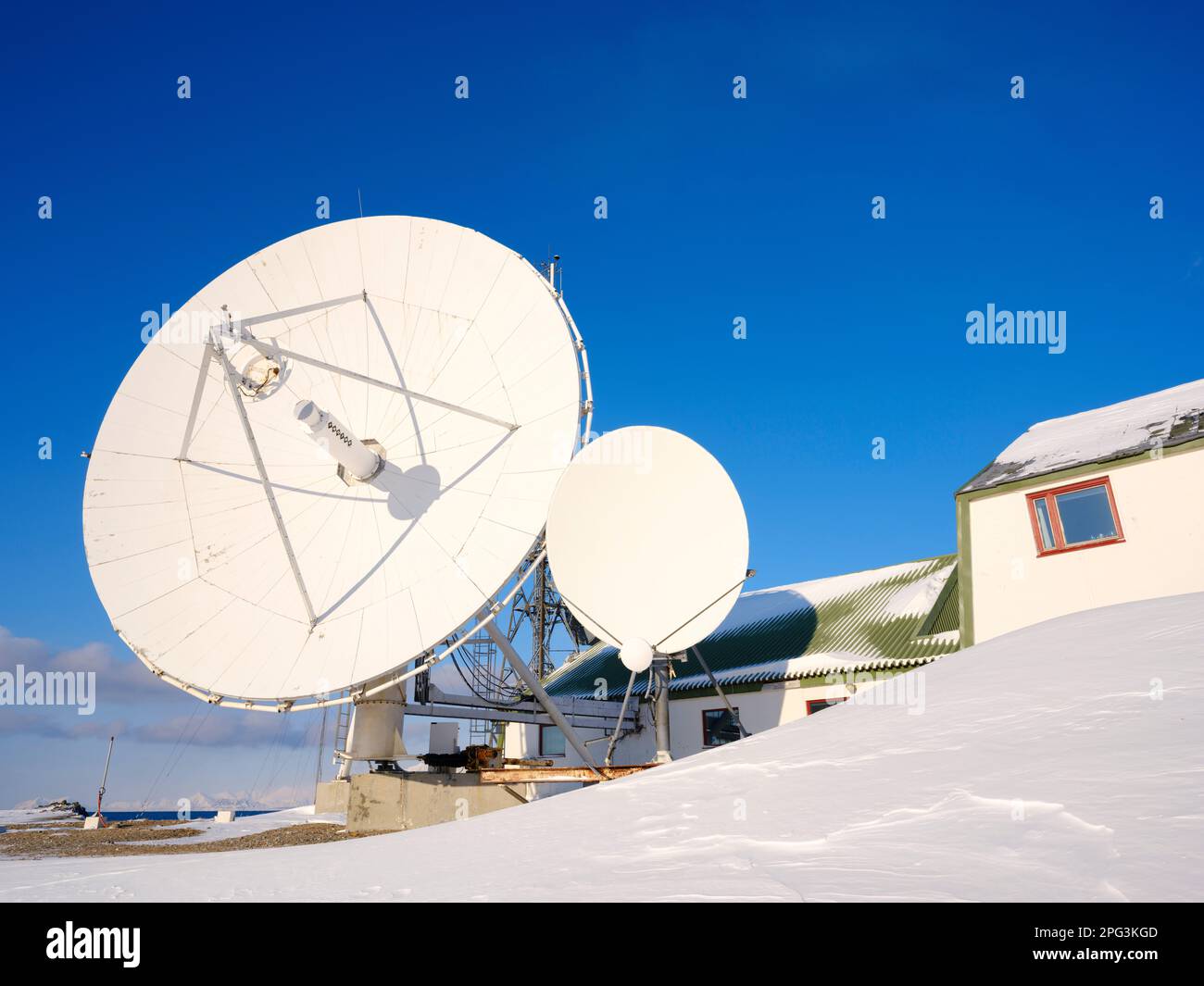 Isfjord Radio at Kapp Linne, Island of Spitsbergen, part of Svalbard ...