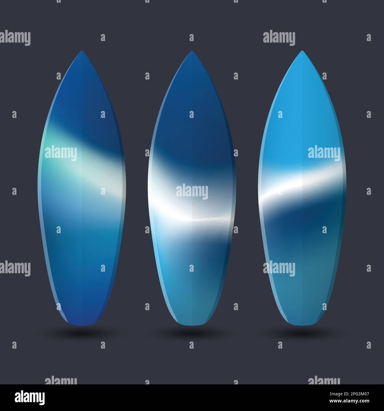 Vector Surfboards Design with Colorful Abstract Blurred Pattern Stock ...