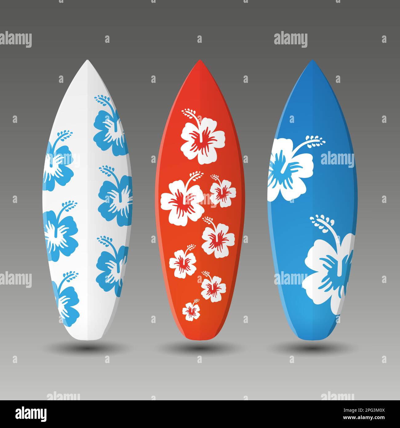 Old hawaiian surfboard Stock Vector Images - Alamy