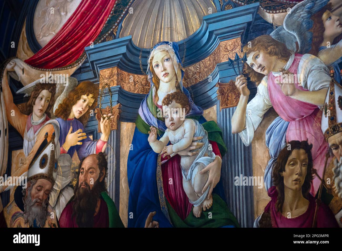 Works by Sandro Botticelli in the Uffizi in Florence Stock Photo - Alamy