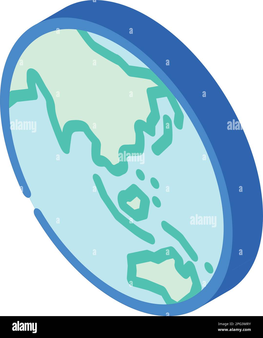 asia earth planet map isometric icon vector illustration Stock Vector ...