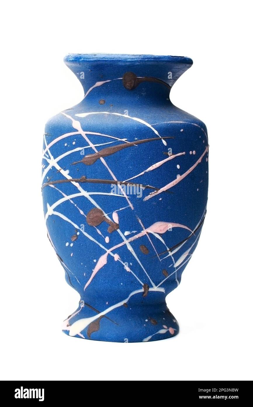 blue vase on isolated background Stock Photo - Alamy