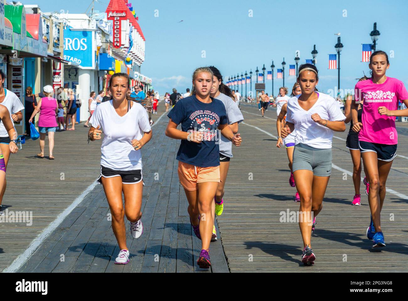 Group female american teenagers joggers hi-res stock photography and ...