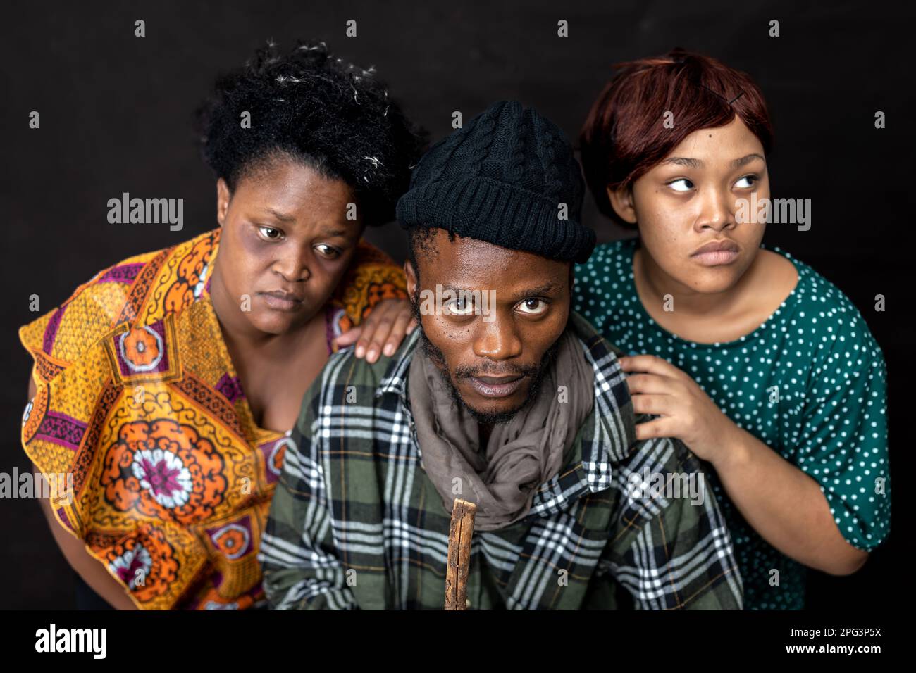 Three Diverse people all from South Africa's Rainbow Nation Stock Photo ...