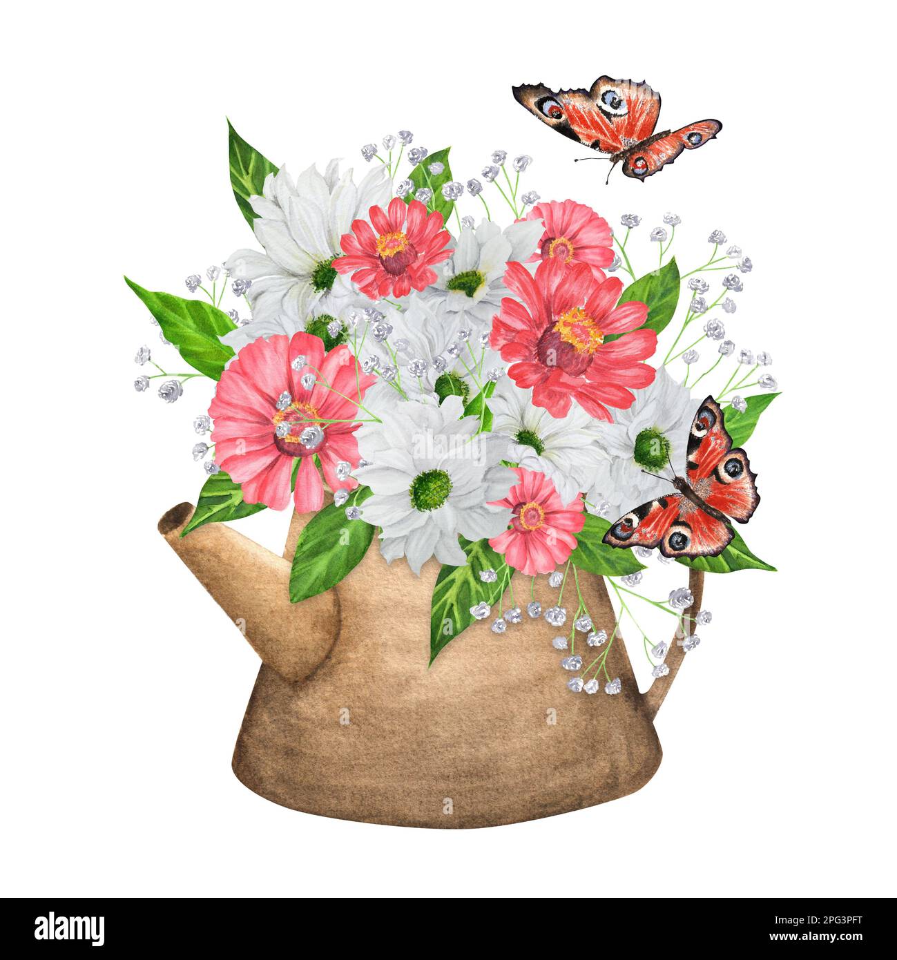 Spring Flowers And Butterflies Clipart