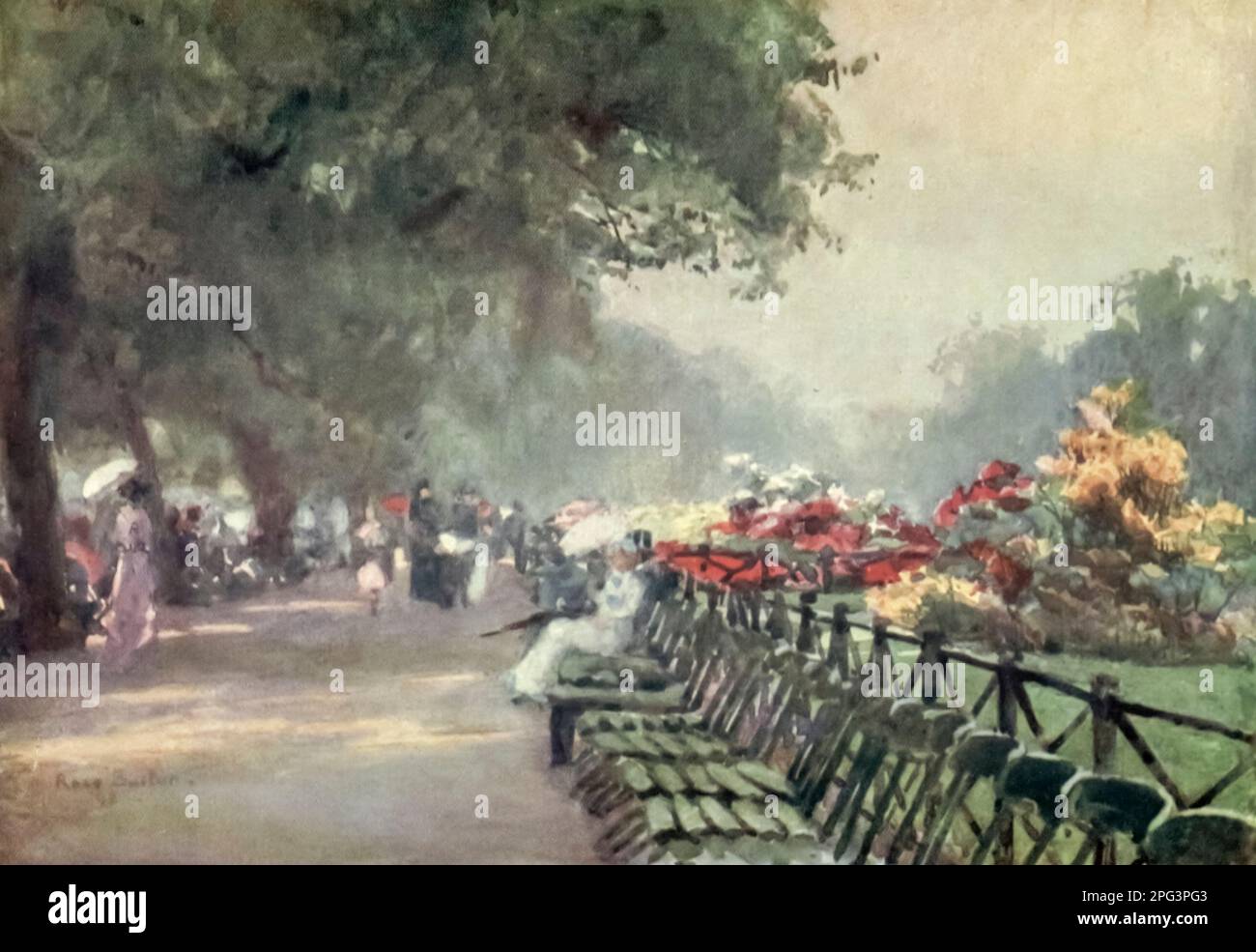 Azaleas in Bloom, Rotten Row watercolour painted by Rose Barton from ...