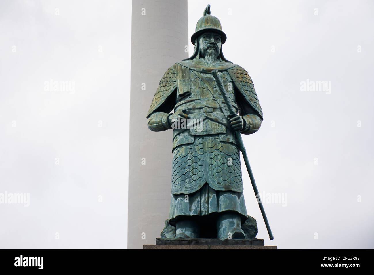 Sculpture carving of Yi Sun sin figure statue monument for korean ...
