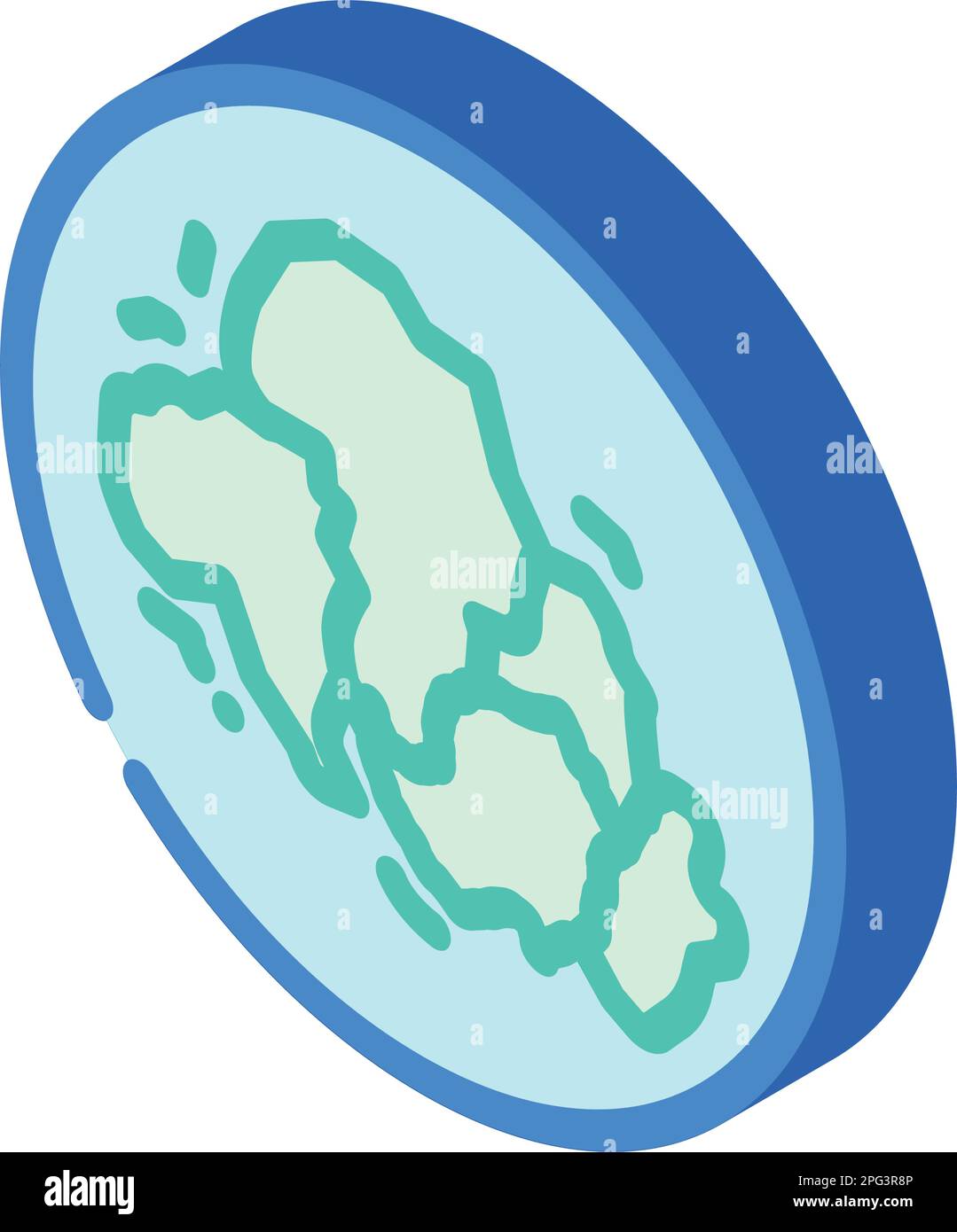 gondwana earth continent map isometric icon vector illustration Stock ...