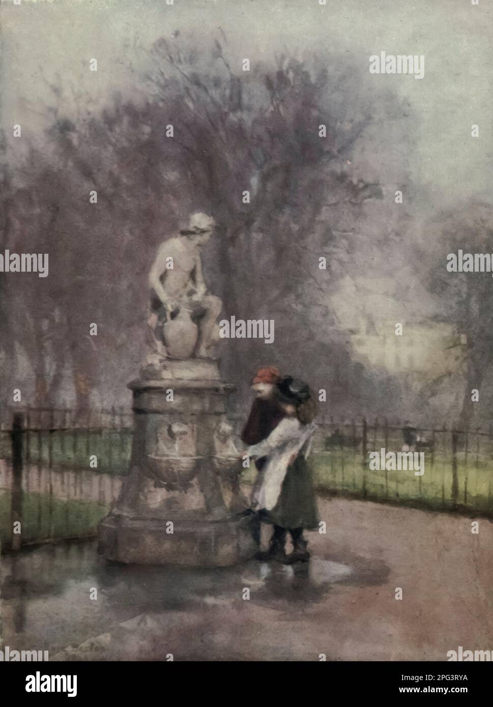 Drinking - fountain in St James's Park watercolour painted by Rose ...