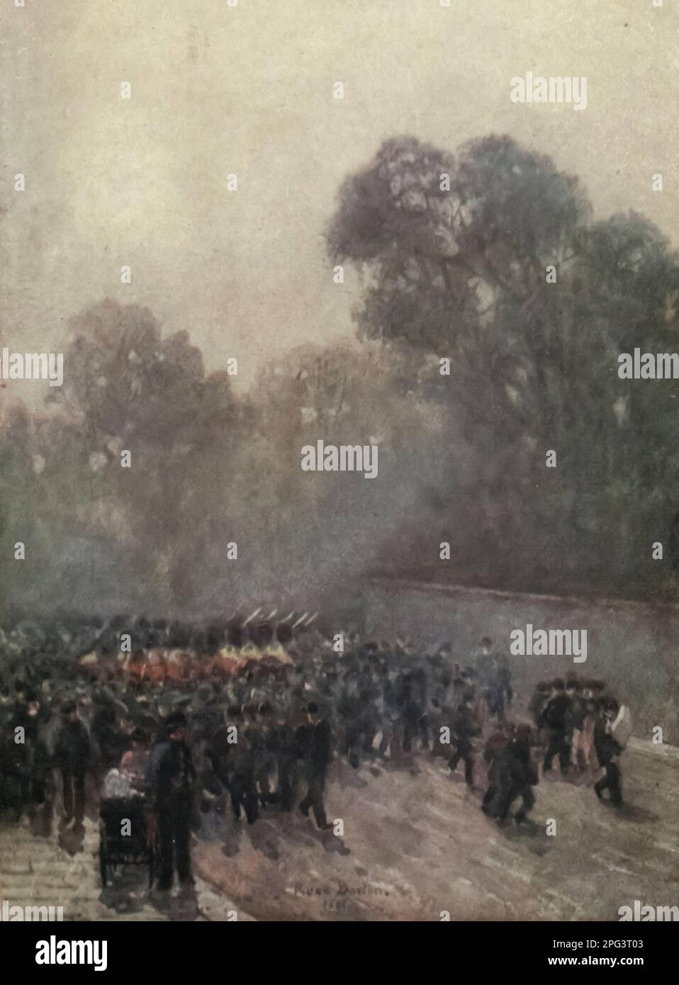 The Guards marching near St James's Palace watercolour painted by Rose ...