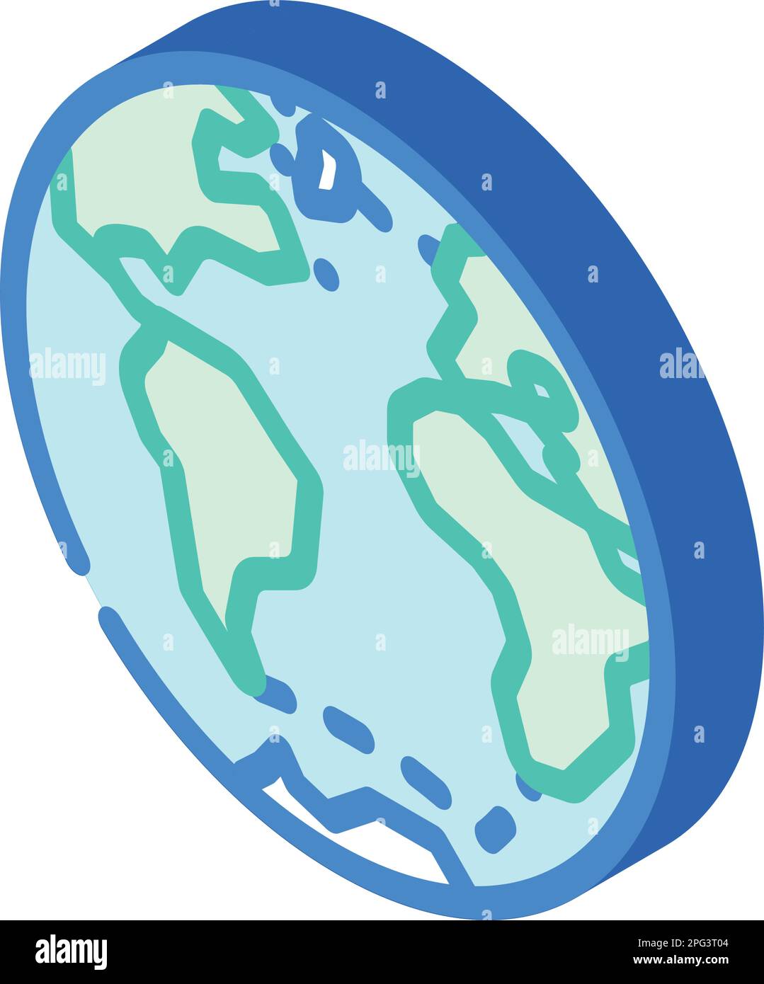 atlantic ocean map isometric icon vector illustration Stock Vector ...