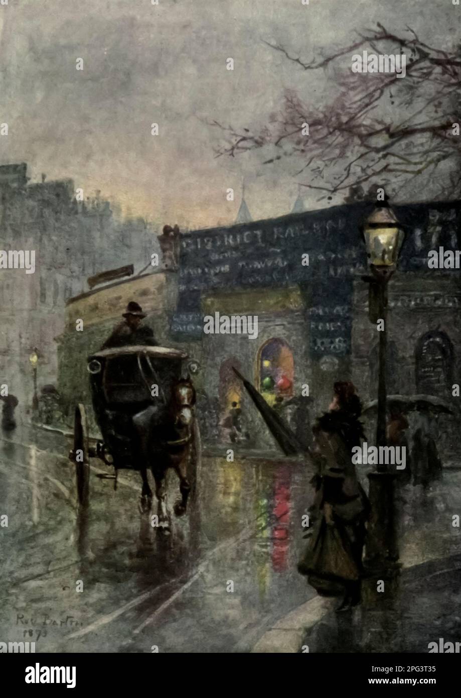 South Kensington Station watercolour painted by Rose Barton from the ...