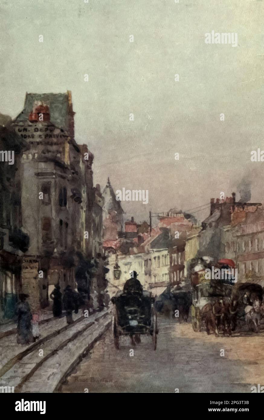 Brompton Road, looking East watercolour painted by Rose Barton from the ...