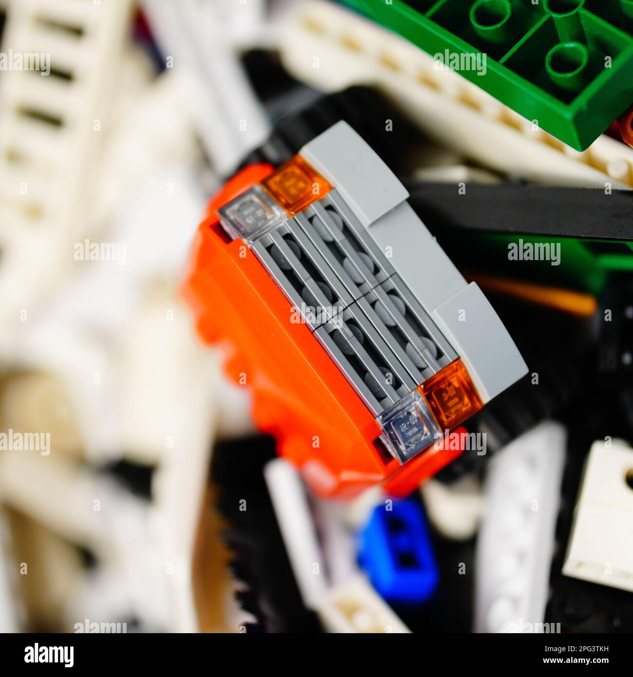 A colorful assortment of Lego blocks in a pile Stock Photo - Alamy