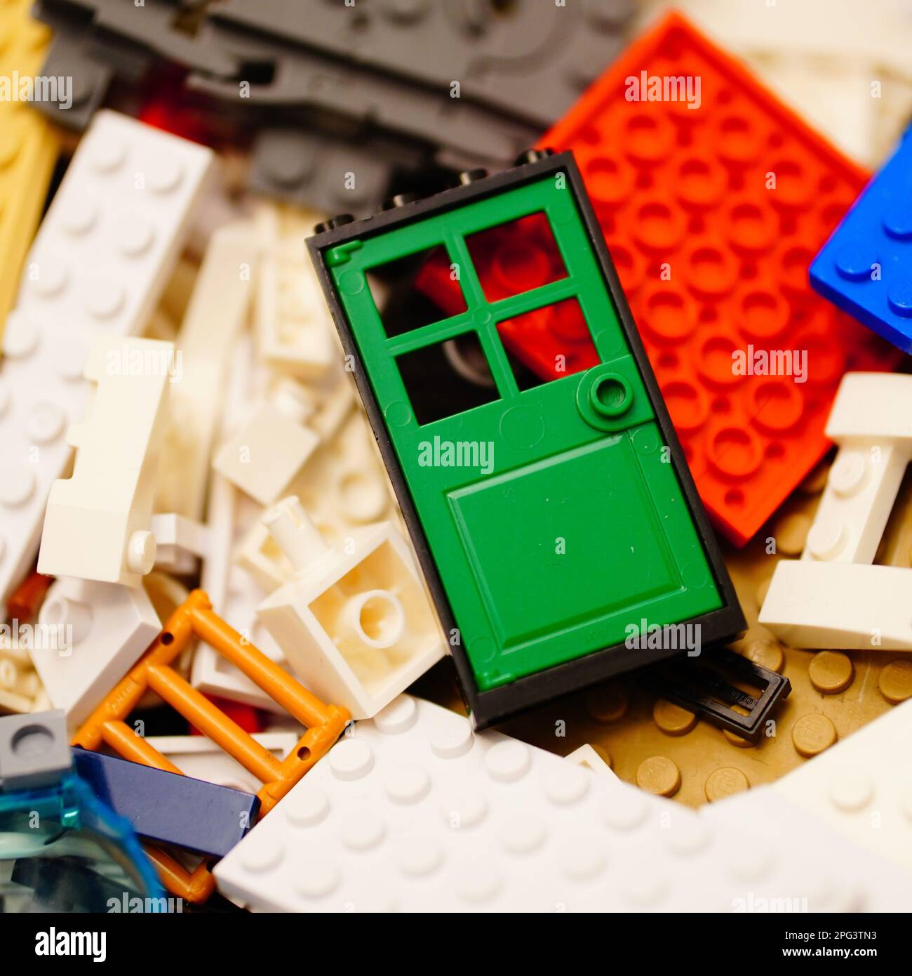 A colorful assortment of Lego blocks in a pile Stock Photo - Alamy