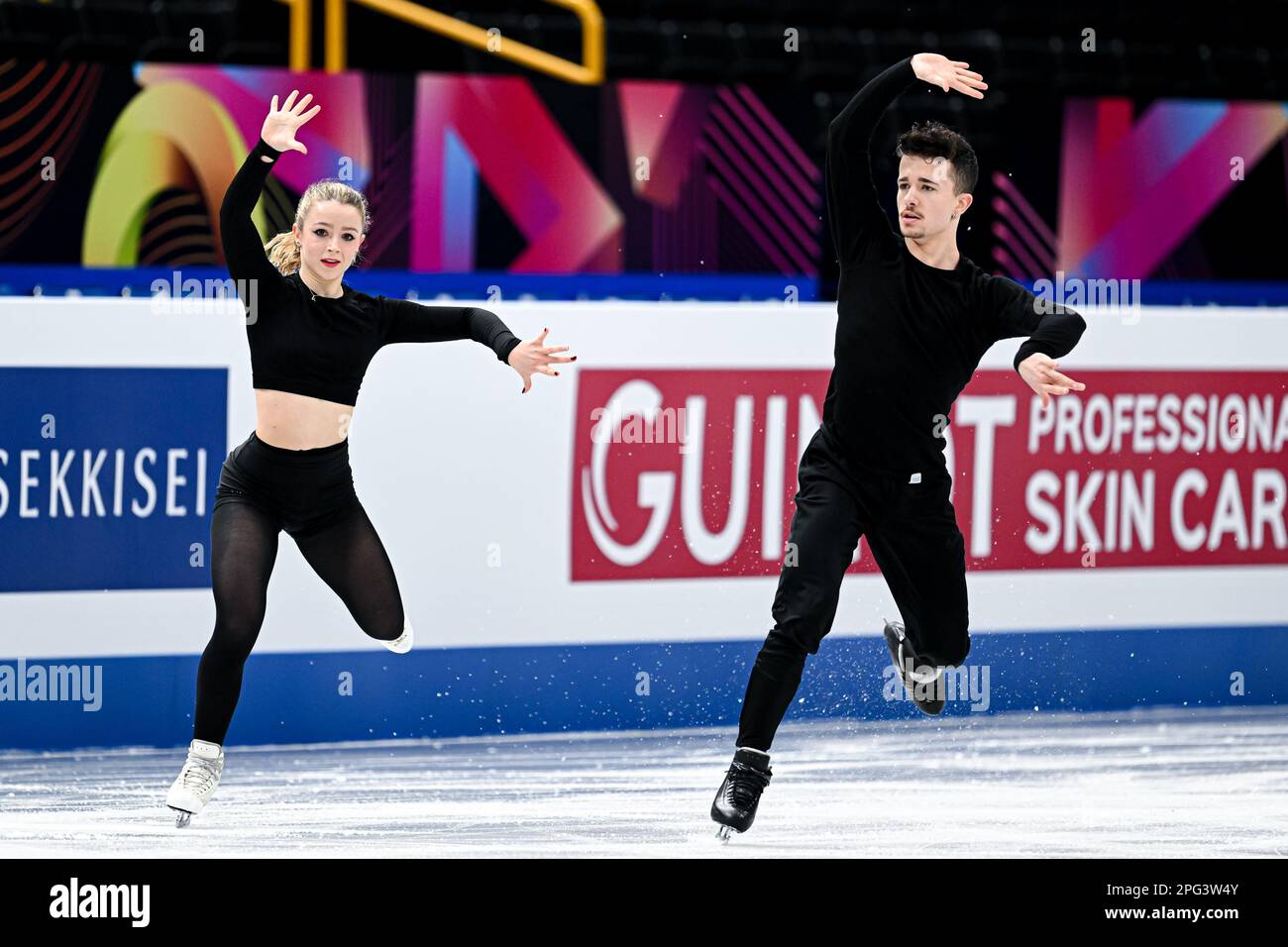 Marie DUPAYAGE & Thomas NABAIS (FRA), during Ice Dance Practice, at the ...